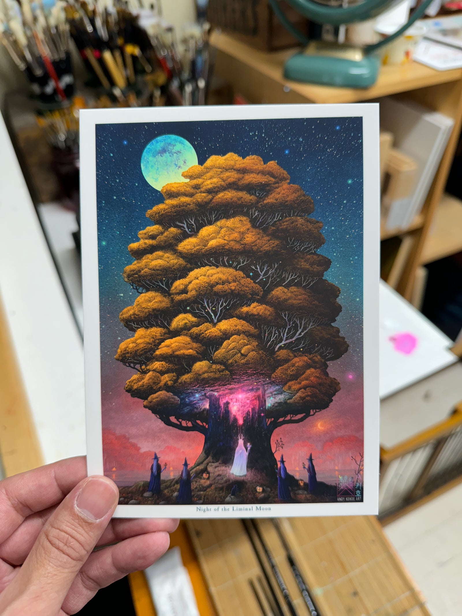 Night of the Liminal Moon - Postcard – Andy Kehoe Art Shop